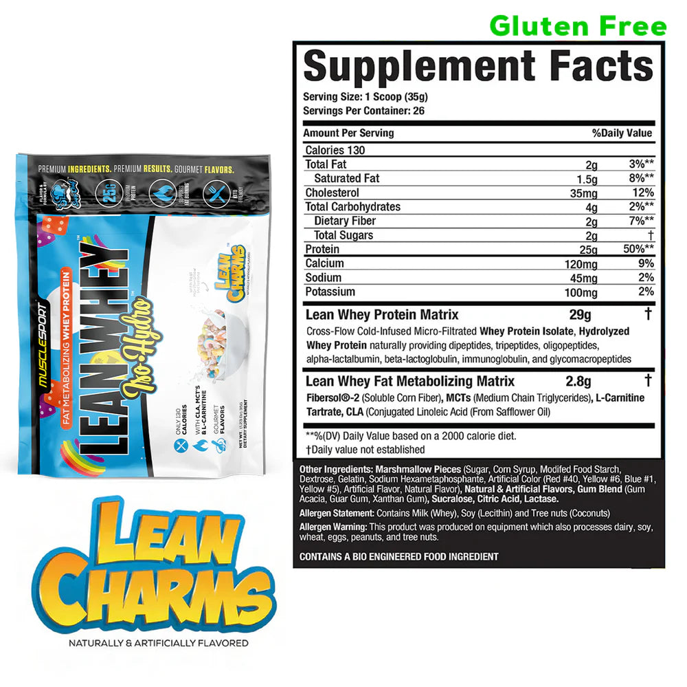 Lean Whey Protein Single Serve Packets - Muscle Sport | 25g Portable ...