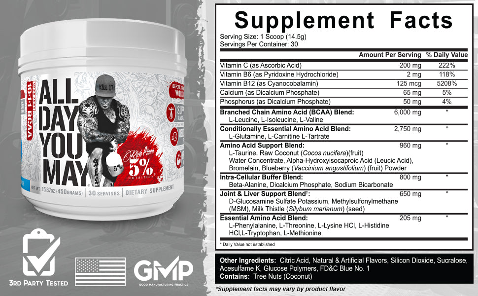 5% Nutrition All Day You May BCAA Recovery Drink – Commonwealth Nutrition